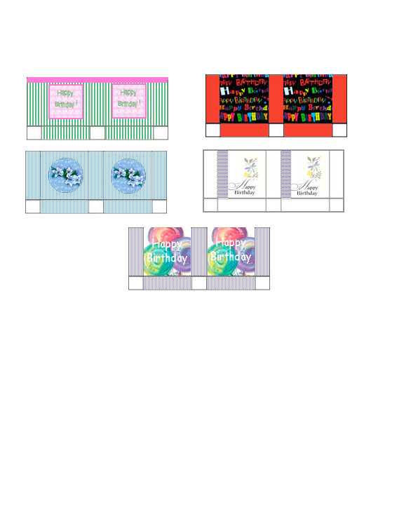 Miniature dollhouse gift bags selection 1