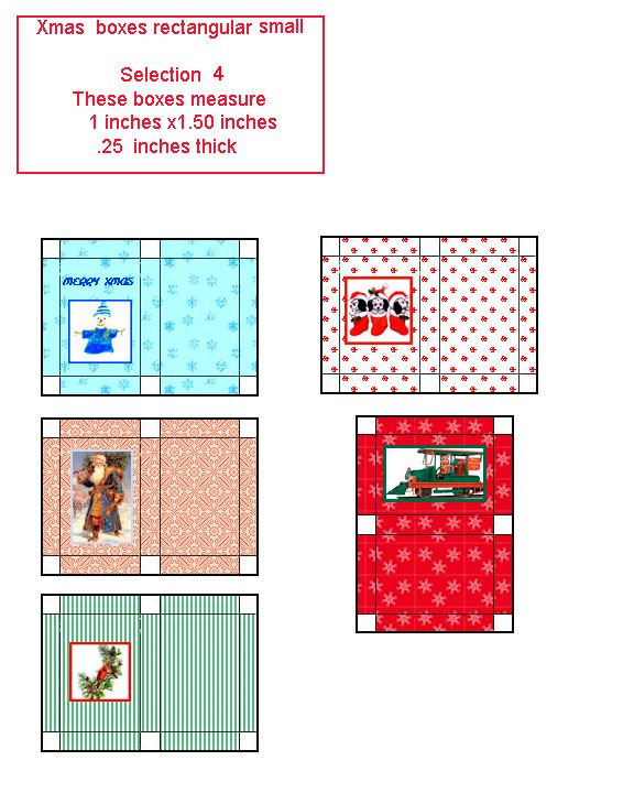Free Dollhouse Printable Miniature gift boxes